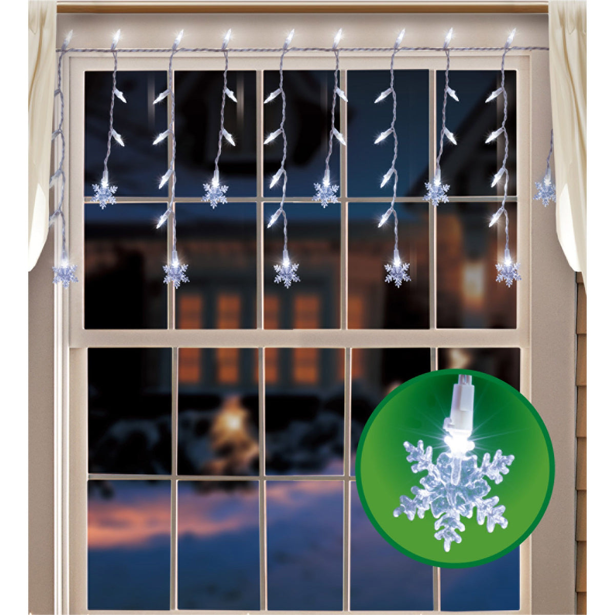 Christmas LED Twinkle Window Icicle Lights - 3 Feet (0.91 m) - 8 of 50 ...